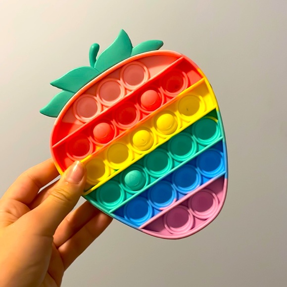 Toys | Rainbow Strawberry Pop It | Poshmark